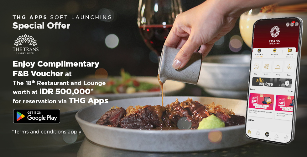 IDR 500K VOUCHER TO DINE AT THE 18TH RESTAURANT AND LOUNGE!